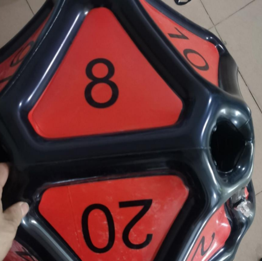 Novelty Giant Inflatable D20 (red and black) – Beholders Gaze