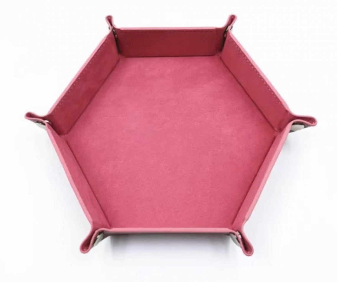 Hexagonal Dice Tray (pink) – Beholders Gaze