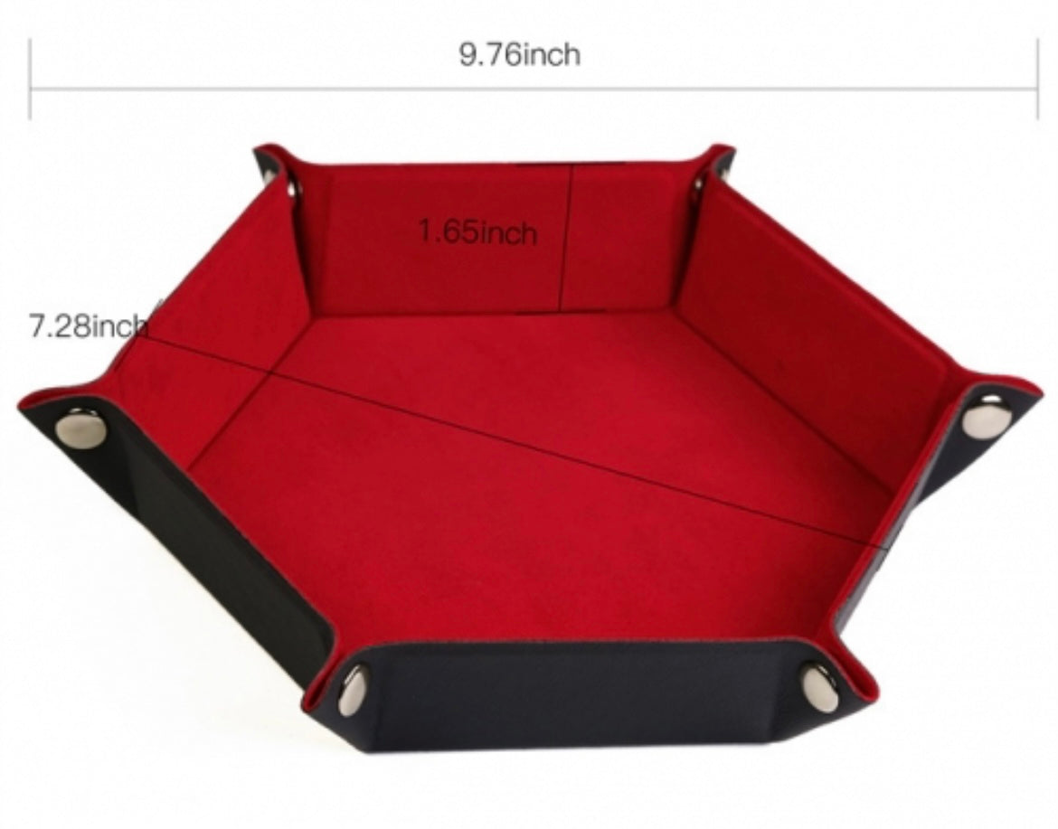Hexagonal Dice Tray (red) – Beholders Gaze